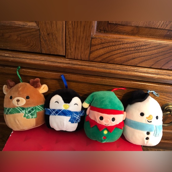 Squishmallows | Toys | Squishmallows 4 Mini Plush Christmas Ornaments ...